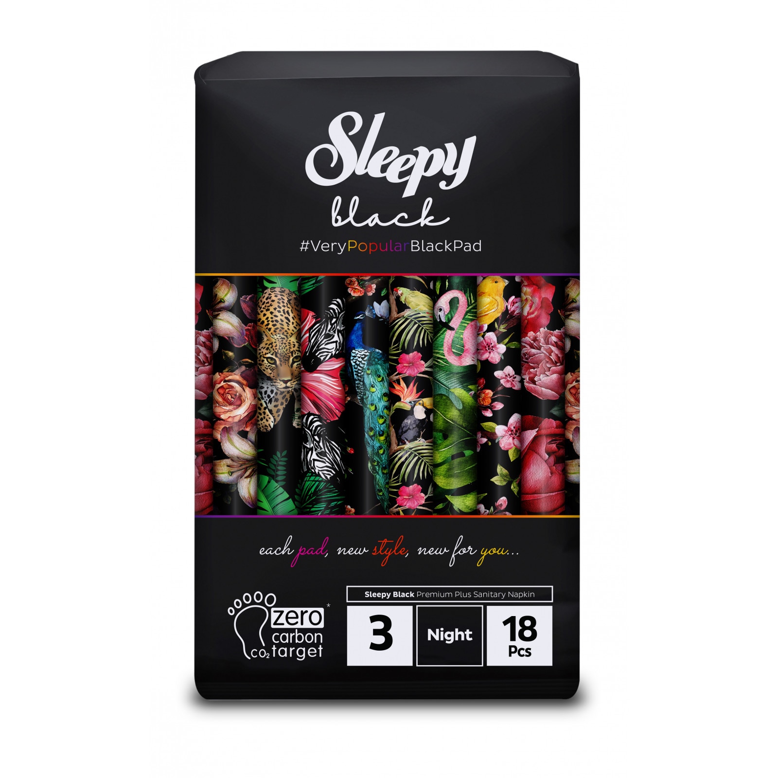 Absorbante Dama Sleepy Black Premium Plus Night, 3 picaturi, 18 buc ...