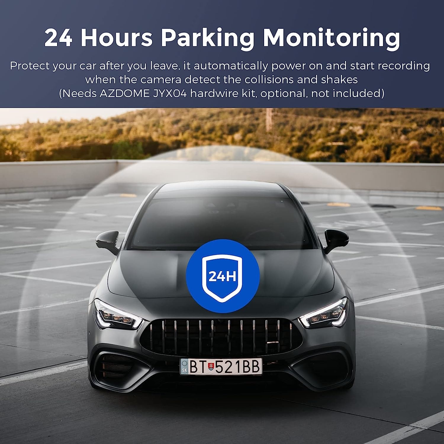 Camera auto DVR AZDOME M300, FHD 1296P, WiFi, Unghi 170°, G-Sensor ...