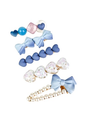 Agrafe de par bleu, set 5 buc - eMAG.ro