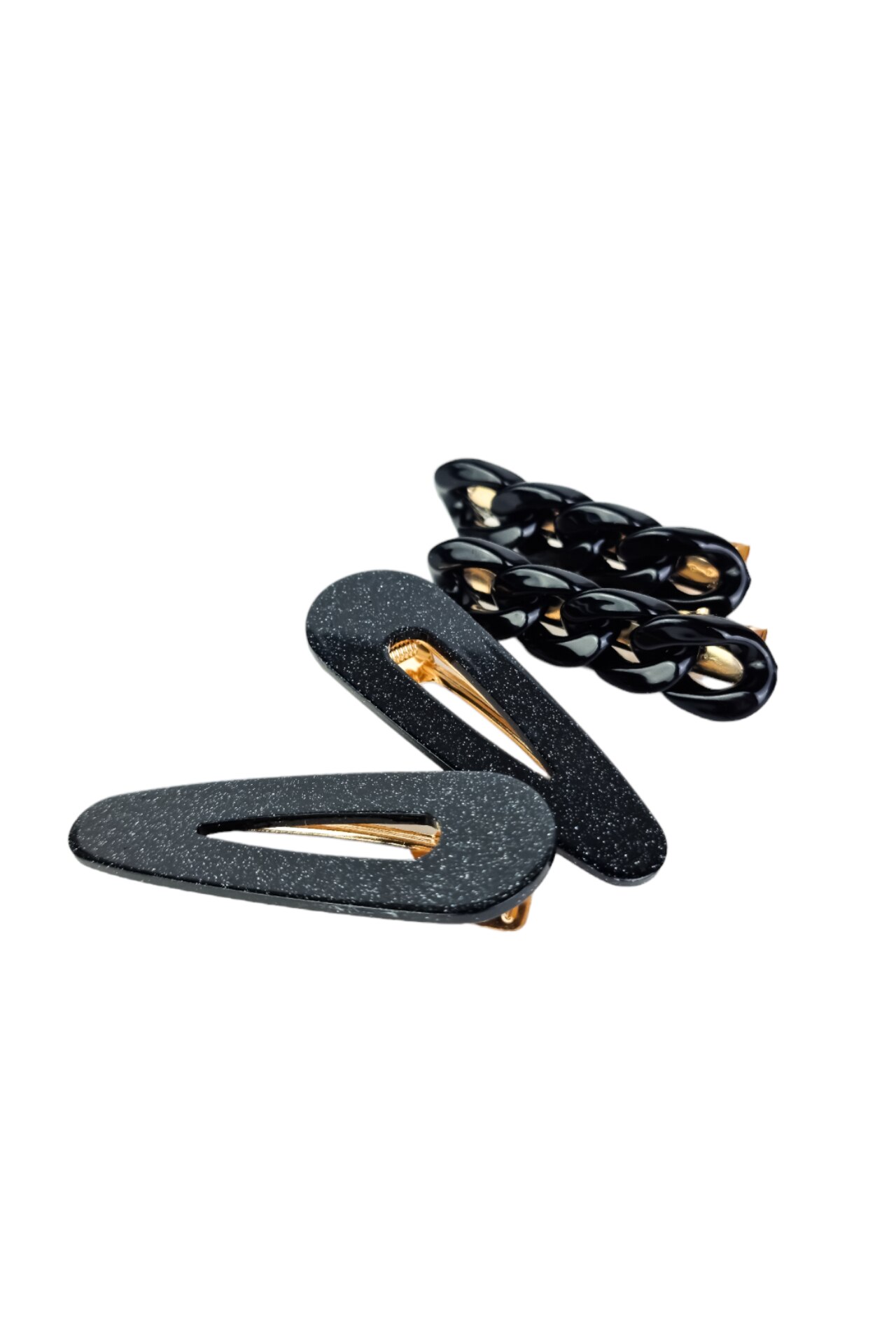 Agrafe de par negre, sidefate, tip lant, set 4 buc - eMAG.ro