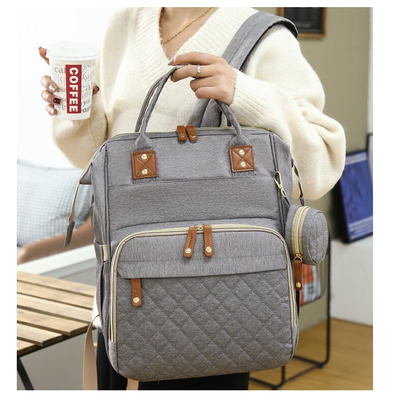 Geanta Bebe Avamsi AVALL-HT9011 tip rucsac scutece cu patut pliabil ...