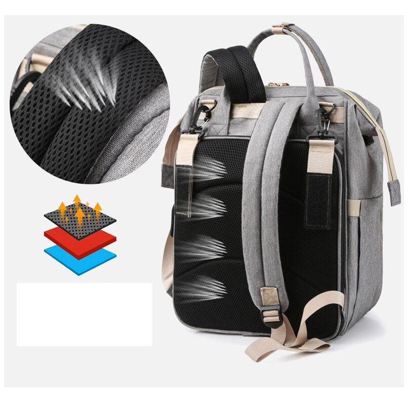 Geanta Bebe Avamsi AVALL-HT9011 tip rucsac scutece cu patut pliabil ...