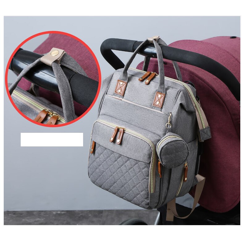 Geanta Bebe Avamsi AVALL-HT9011 tip rucsac scutece cu patut pliabil ...