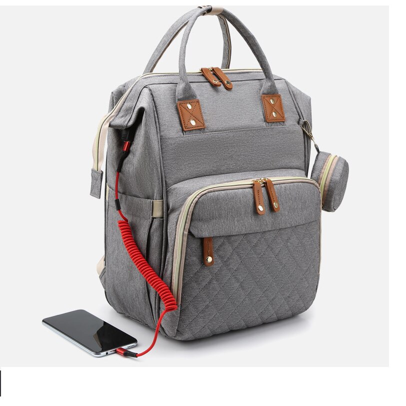 Geanta Bebe Avamsi AVALL-HT9011 tip rucsac scutece cu patut pliabil ...