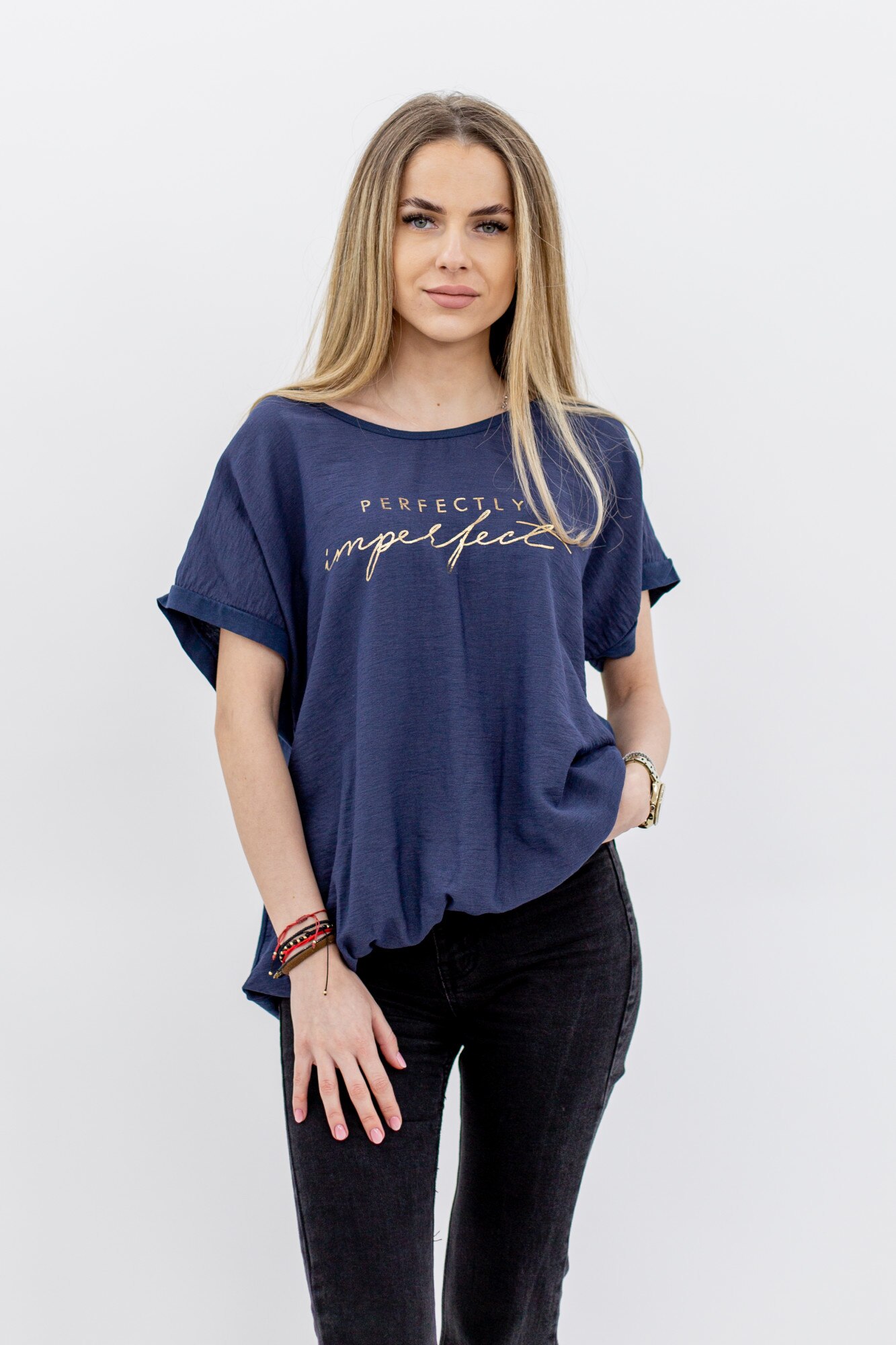 Tricou dama, Perfectly, Bleumarin, One Size - eMAG.ro