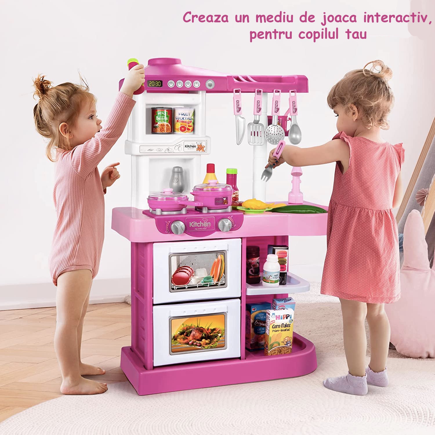 Bucatarie Multifunctionala Completa pentru Copii, WowStep®, Interactiva ...