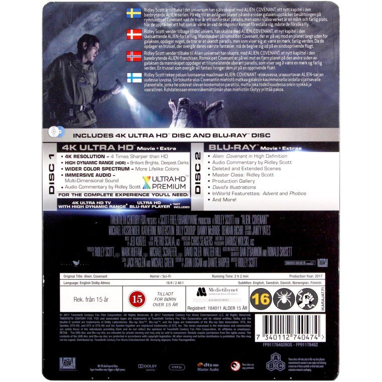 Alien: Covenant [Blu-Ray 4K]+[Blu-Ray] - eMAG.ro
