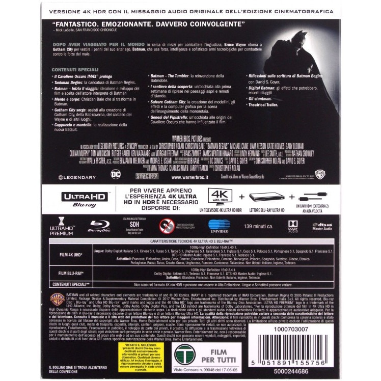 Batman - Inceputuri [Blu-Ray 4K]+[2xBlu-Ray] - eMAG.ro