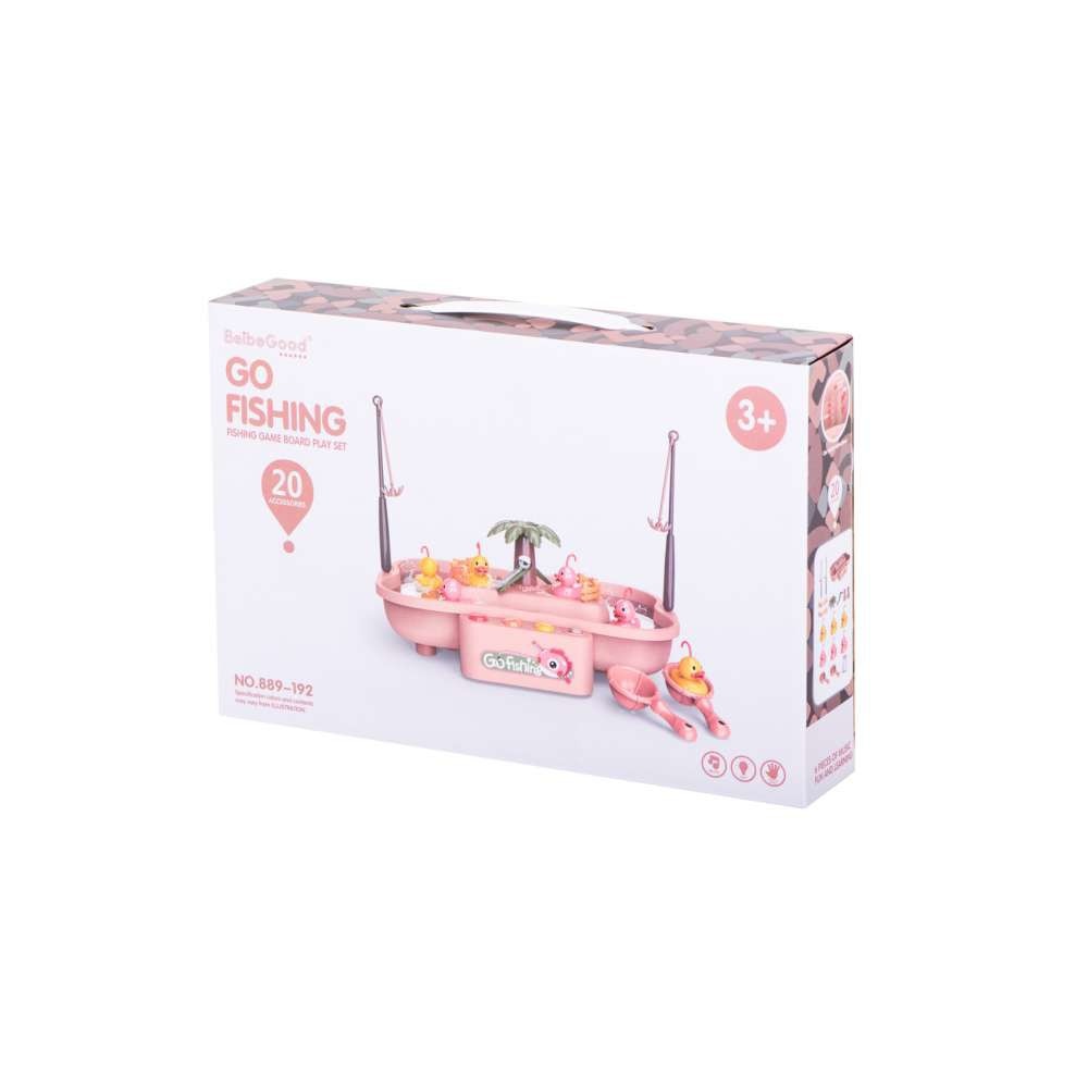 Joc de pescuit muzical cu apa, pesti si ratuste, roz - eMAG.ro
