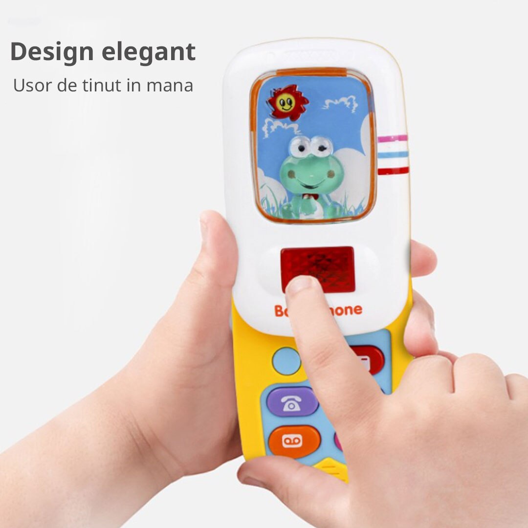 Telefon de jucarie interactiv, butoane, sunete, lumini, o interfata ...