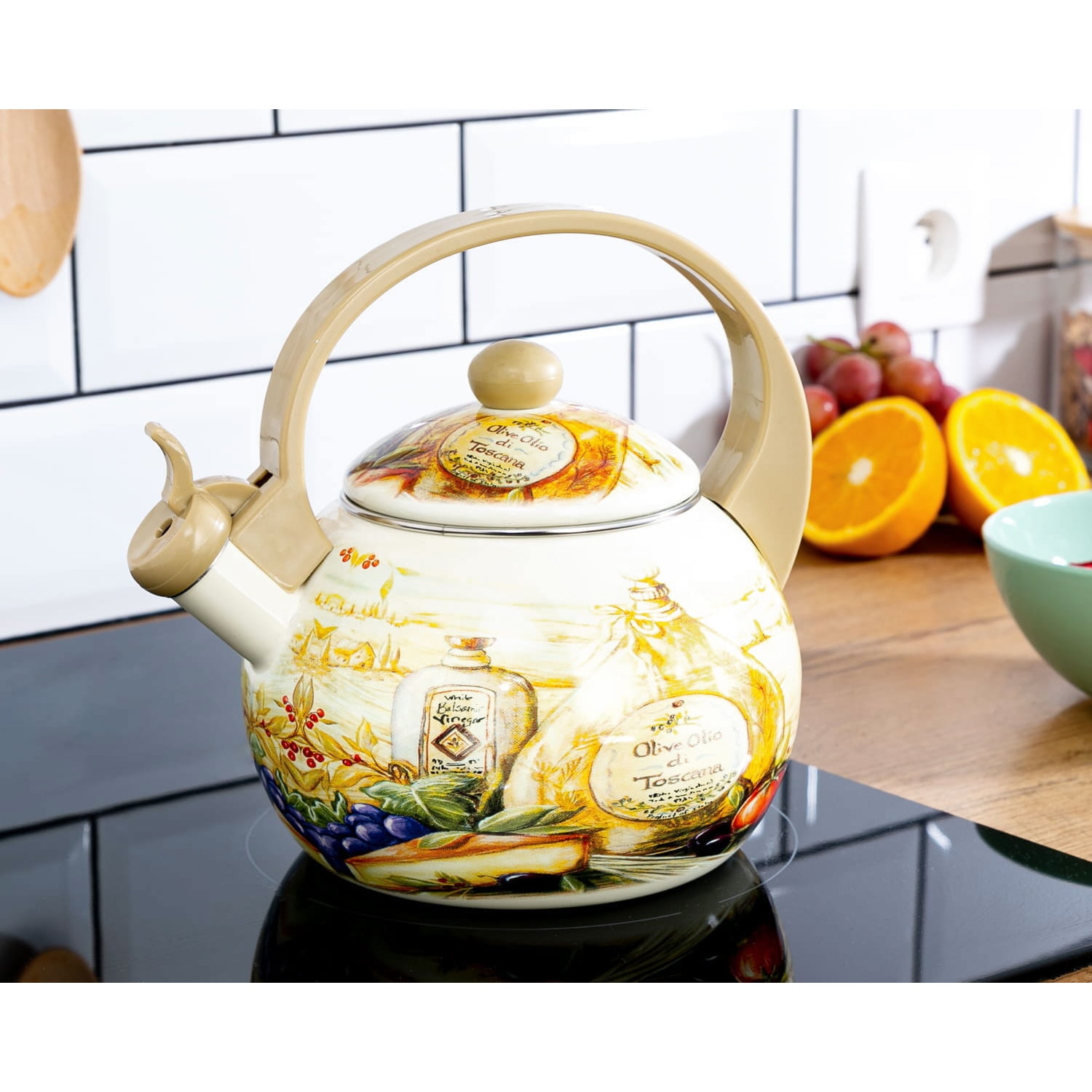 Ceainic emailat cu fluier, Zilner Olio, 2.2L, Zl-4012-Ol - eMAG.ro