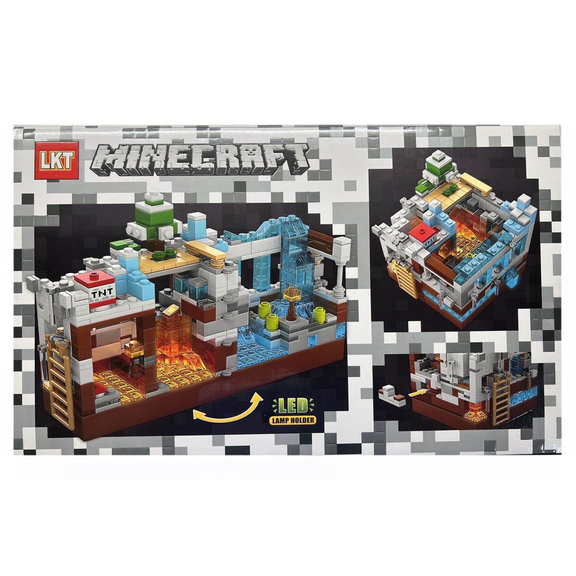 Set de constructie LKT Minecraft cu lampa LED 548 piese - eMAG.ro