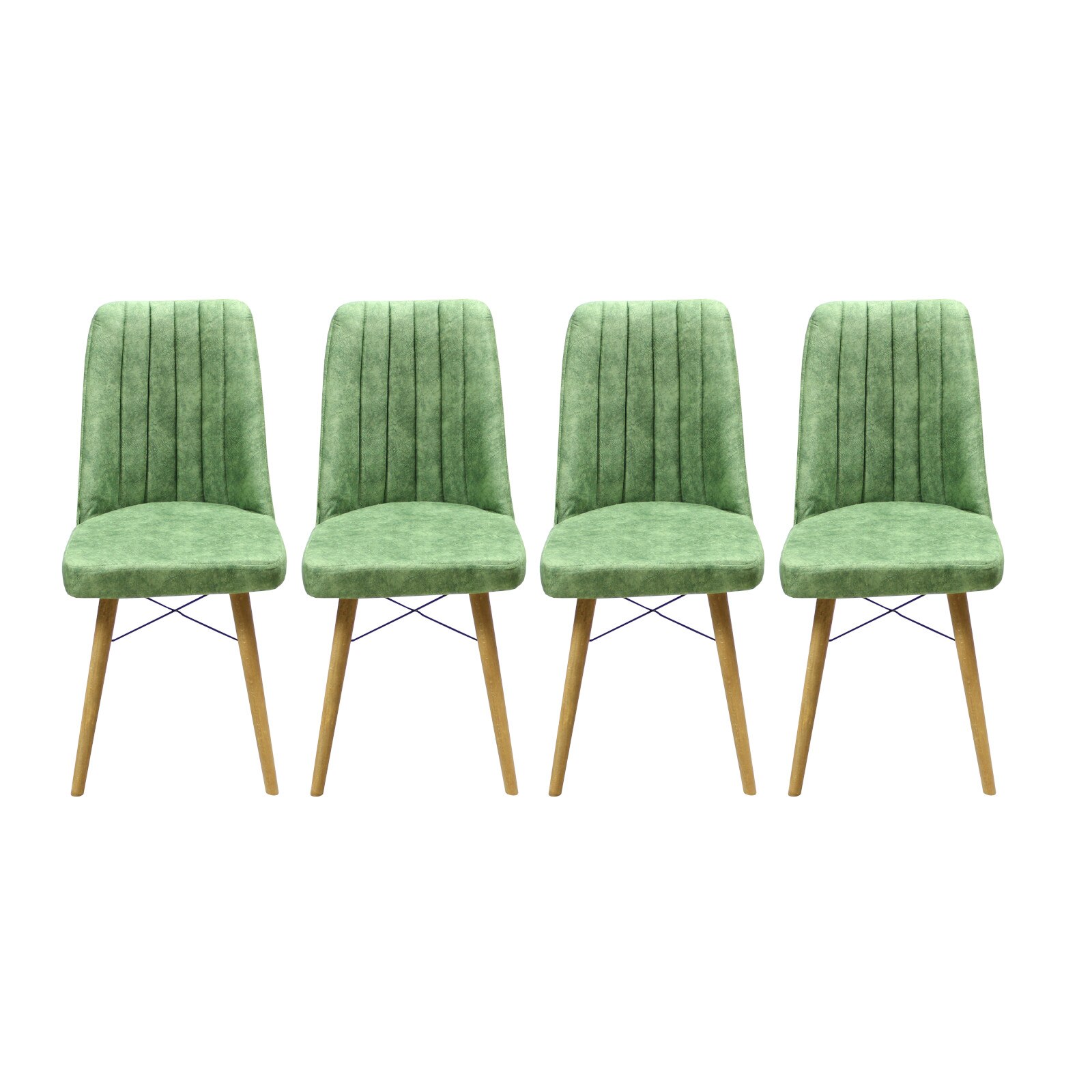 Set 4 scaune Atena verde 93 cm x 46 cm - eMAG.ro