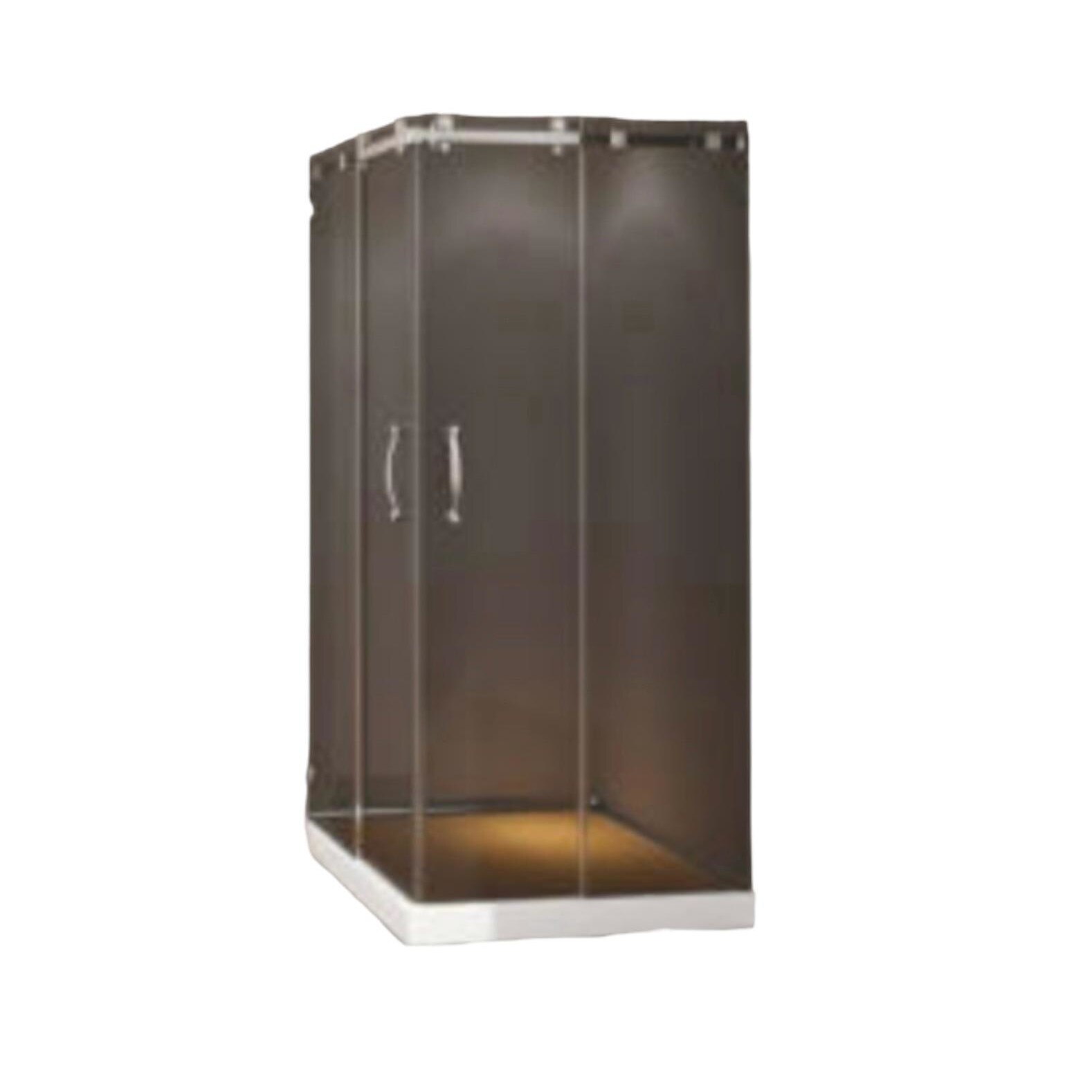 Cabina de dus patrata roua, geam securizata de 6 mm,90x90x200cm, cu ...