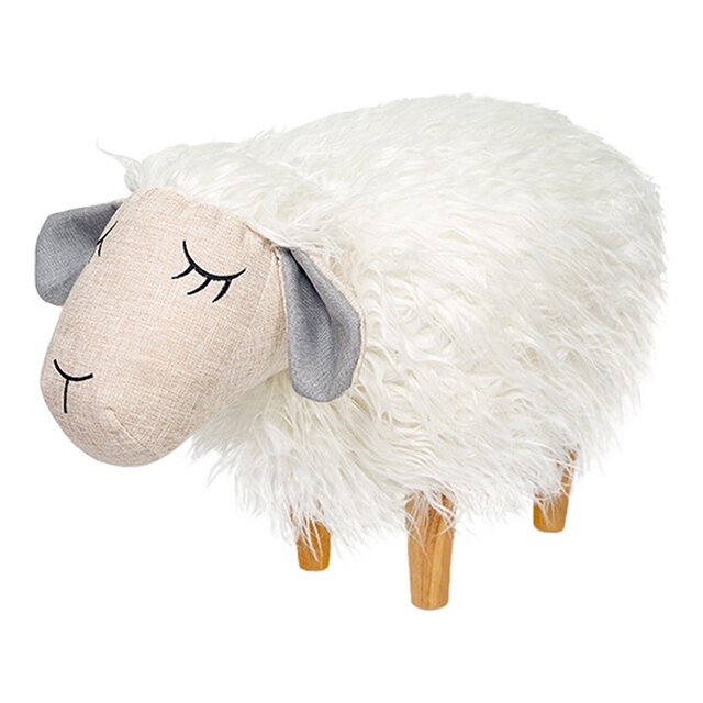 Taburet tapitat pentru copii oaie, Pampam, Multicolor, 62x36x32 cm ...