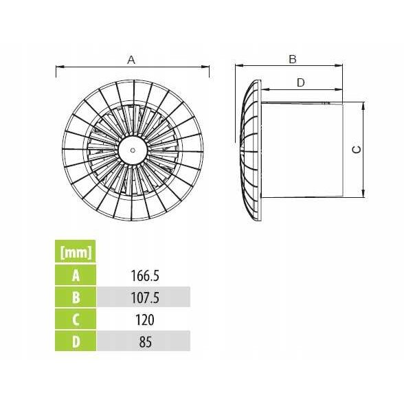 Ventilator de tavan, AirRoxy, 46 dB, 158 m3/h, Alb - eMAG.ro