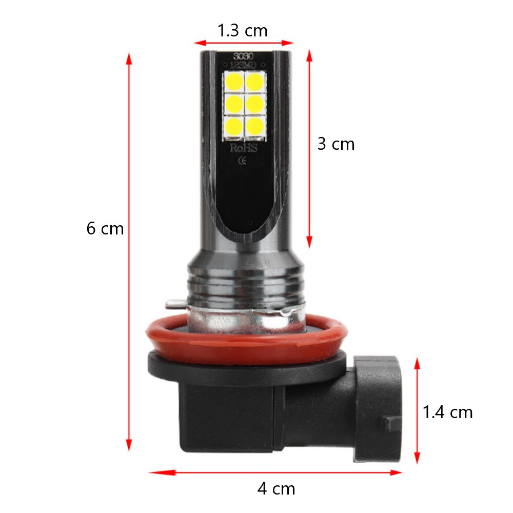 Set 2 Becuri auto LED H11, 120W/set, 12LED SMD, 6000K - eMAG.ro