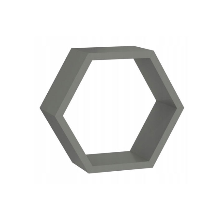 Raft Hexagonal FHS 30x26x11.5 cm Arly MDF Gri - eMAG.ro