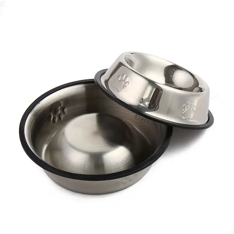 Castron de Inox pentru Caini, Antiderapant, Diametru 16 cm, Calitate ...