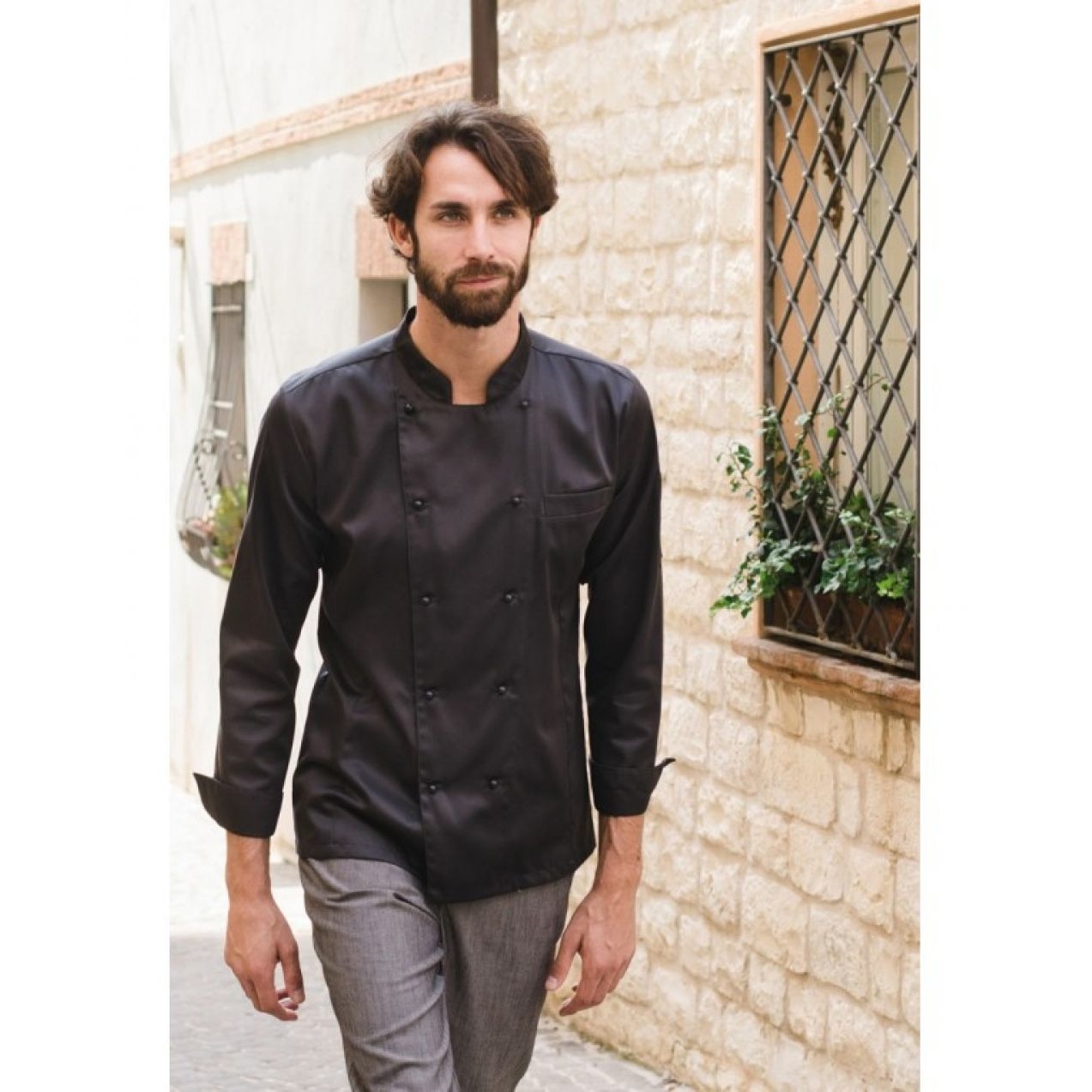 Tunica barbateasca de bucatar, model Raphael, Giblor's, Negru, 4XL ...