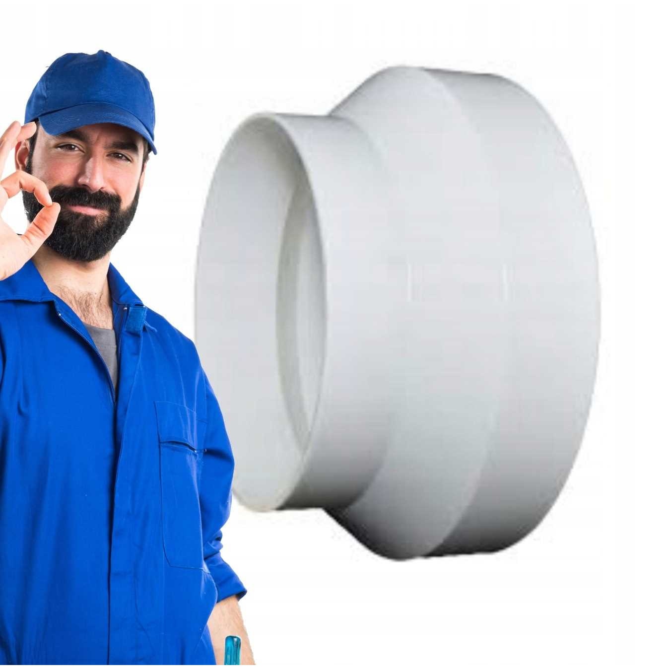 Conector ventilatie airRoxy 02-495, 125/150mm, Alb - eMAG.ro