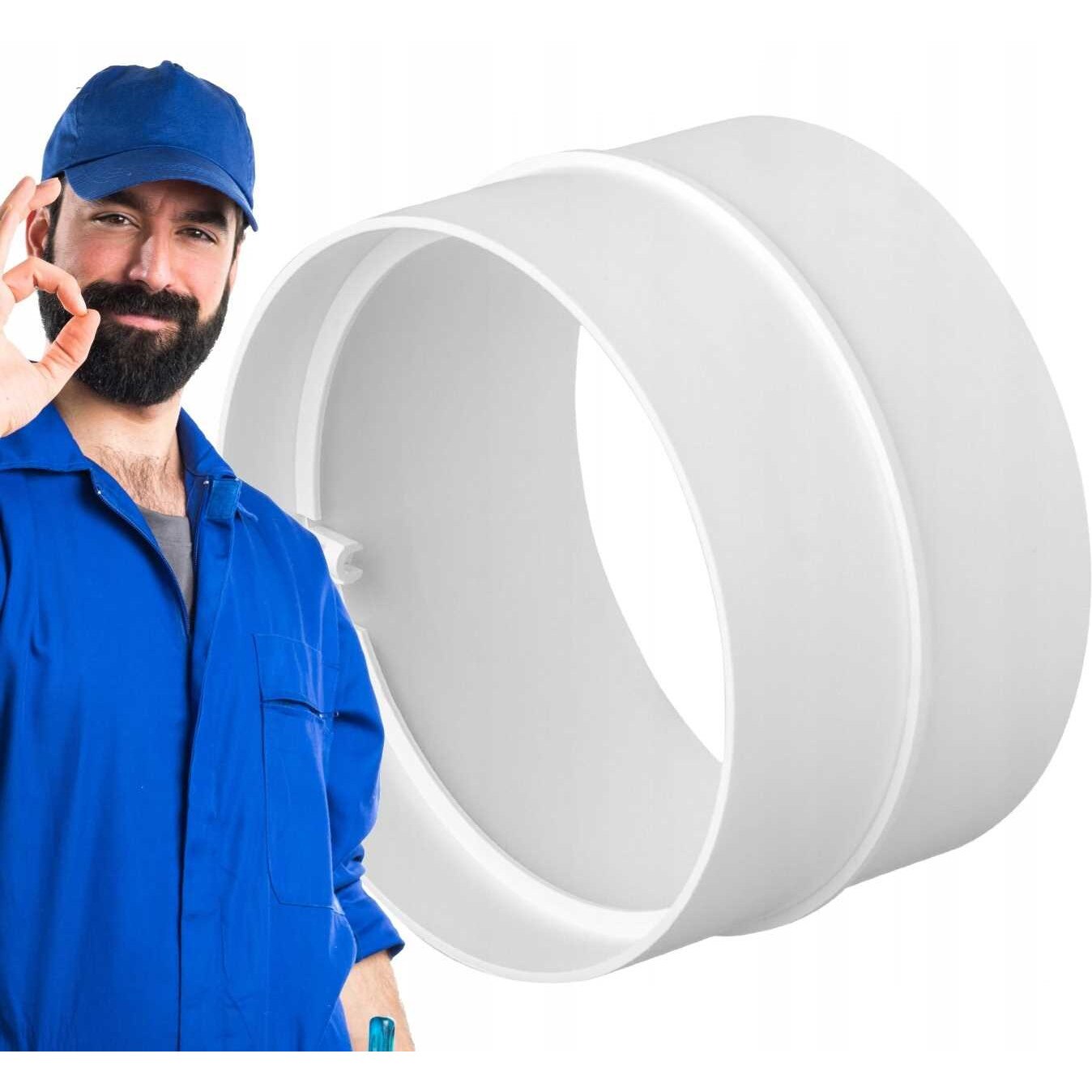 Conector ventilatie airRoxy 02-488, 150mm, Alb - eMAG.ro