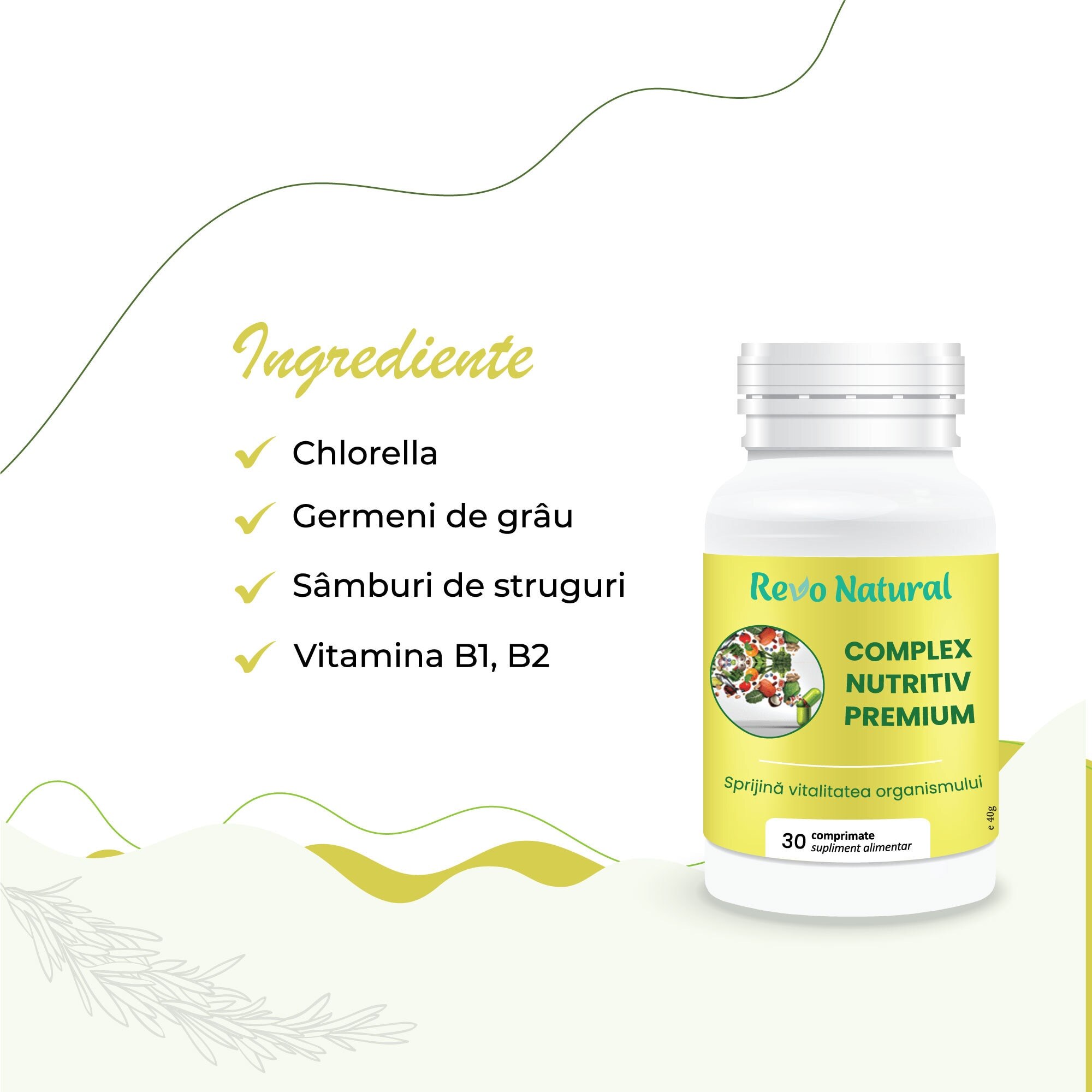 Supliment alimentar, Complex Nutritiv Premium, 30 comprimate, Revo ...