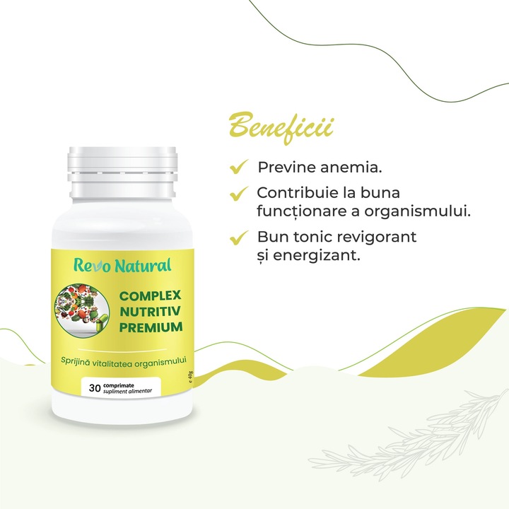 Supliment alimentar, Complex Nutritiv Premium, 30 comprimate, Revo ...