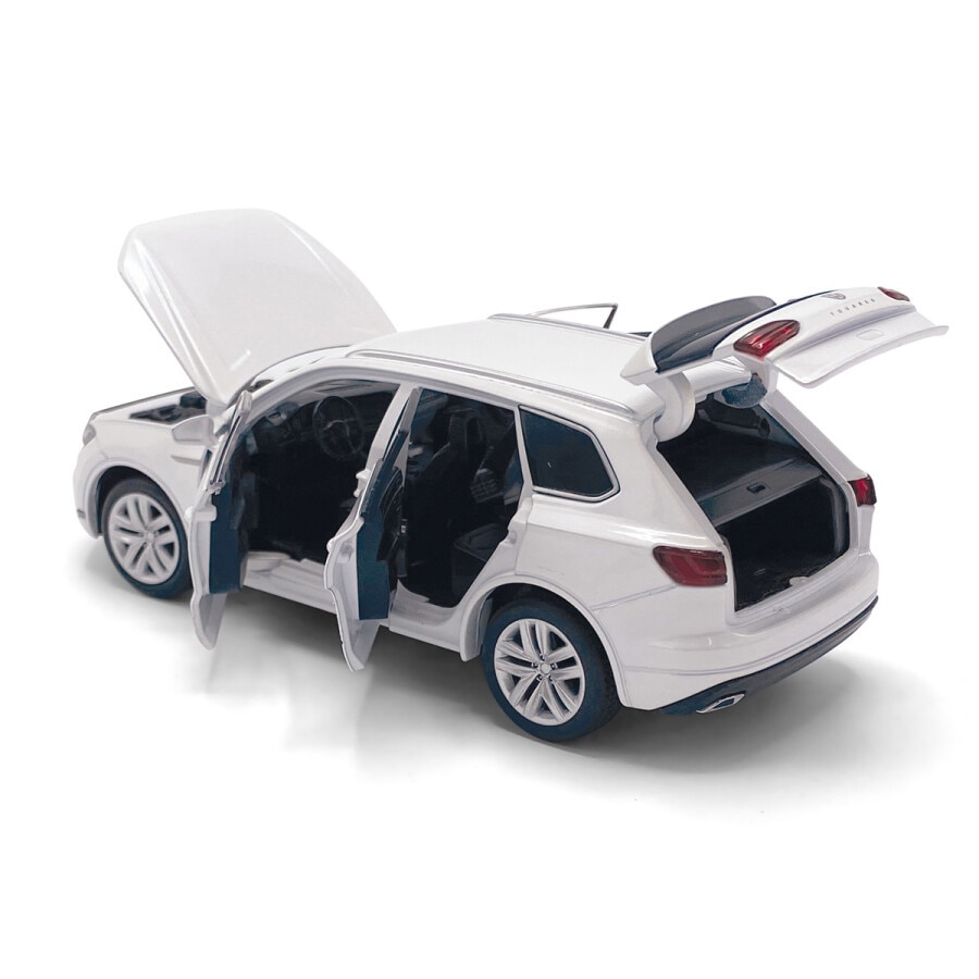 Macheta auto Tayumo VW Touareg, 1:32, White - eMAG.ro
