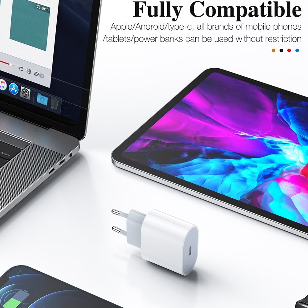 Alimentator Incarcator Compatibil Apple 20W Fast Charging USB-C Iphone ...