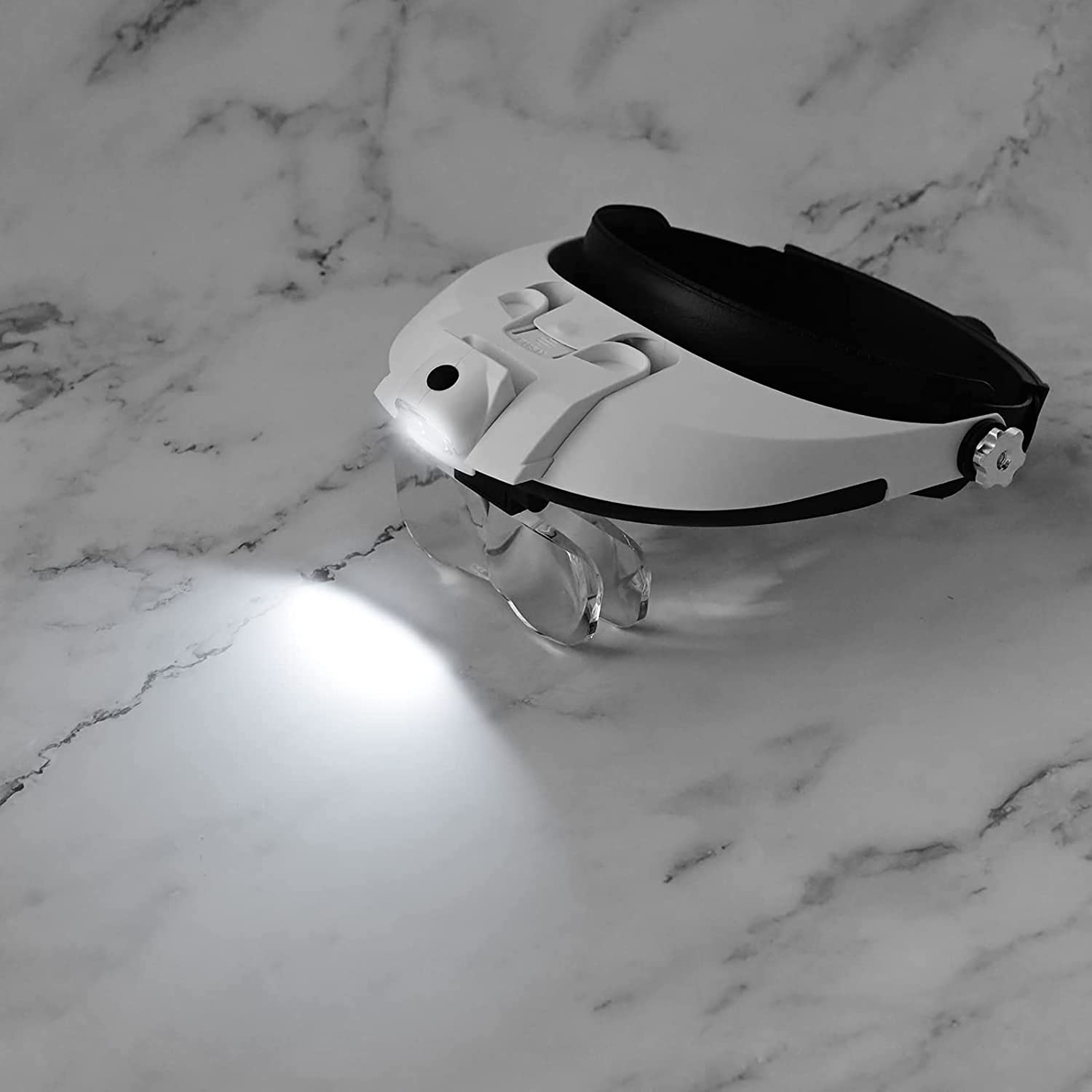 Lupa de cap Lychee cu lumina led si zoom 1X pana la 3,5X cu 6 lentile ...