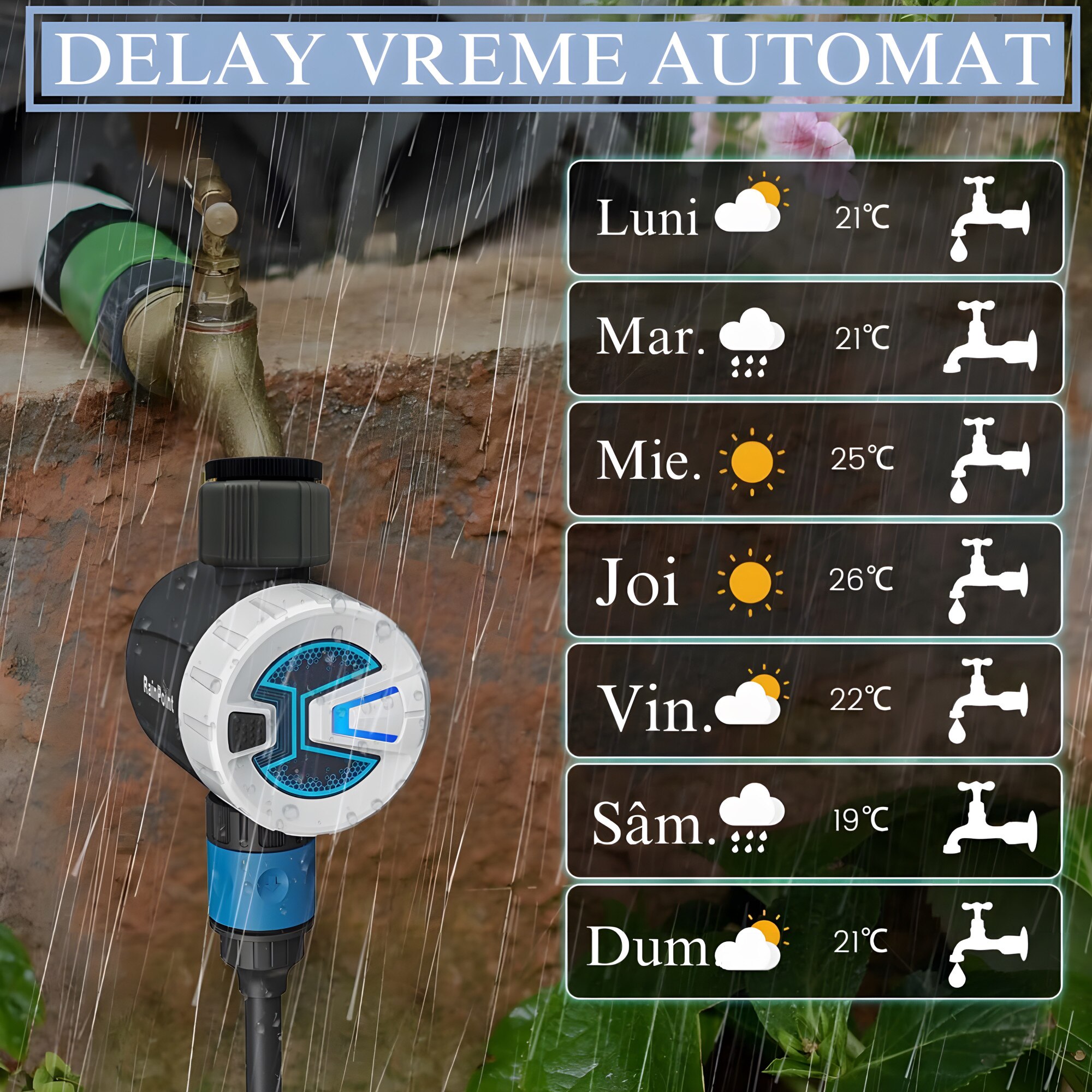Programator Irigare Bluetooth cu aplicatie, RainPoint, TTV102B ...