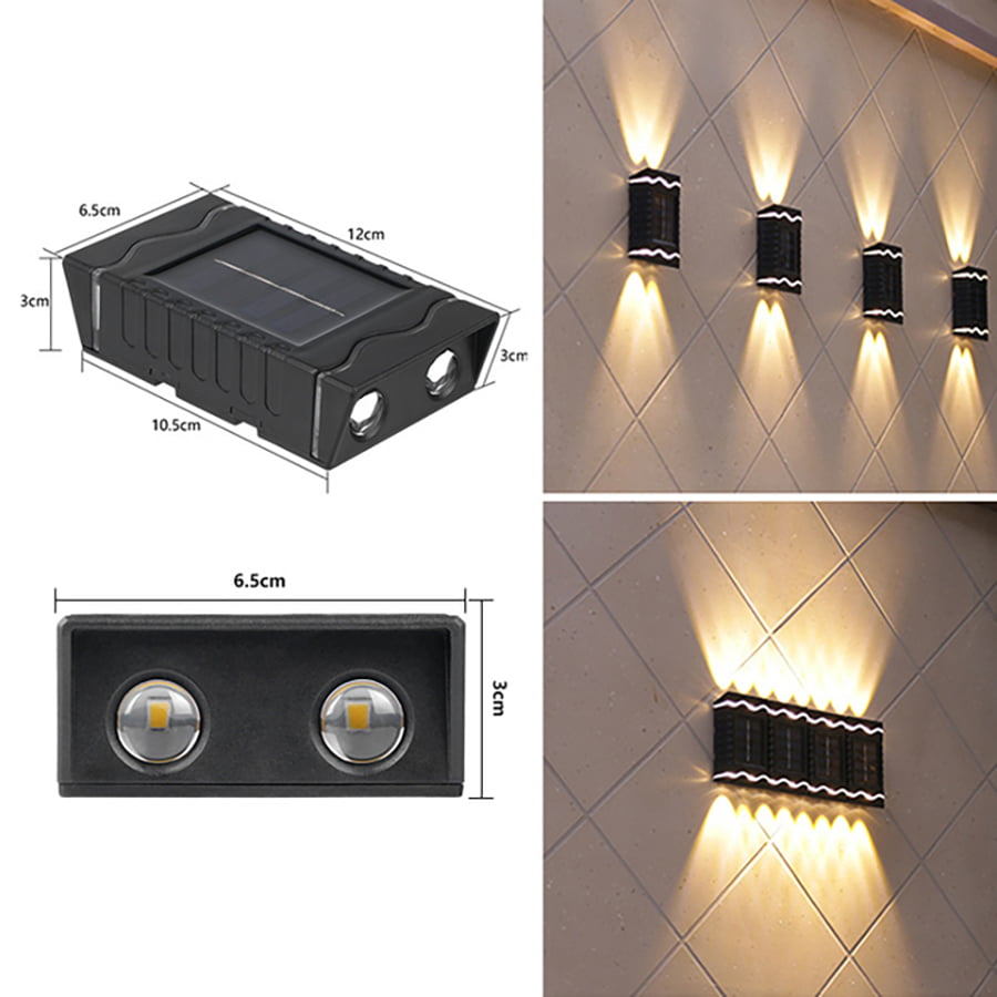 Set 2 x Lampi solare LED arhitecturale, ambientale, pentru perete ...