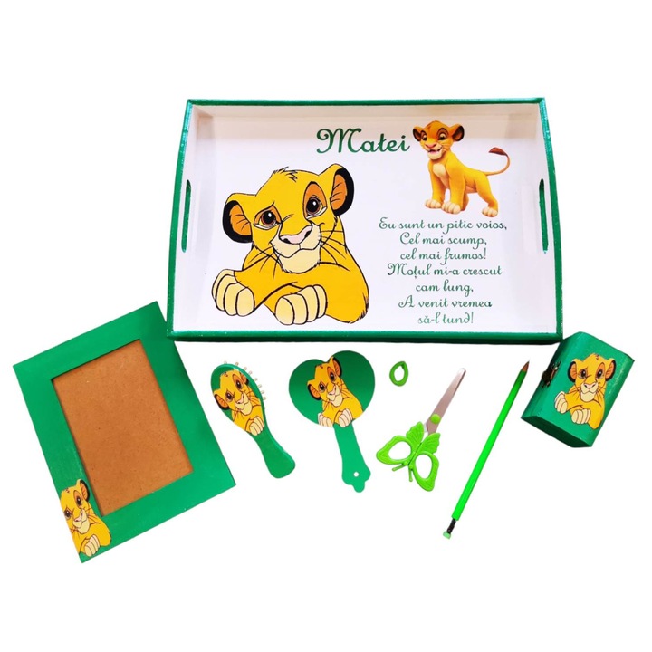 Set tava pentru mot/turta Leul Simba, Verde, 8 piese, 26 x 38 cm - eMAG.ro
