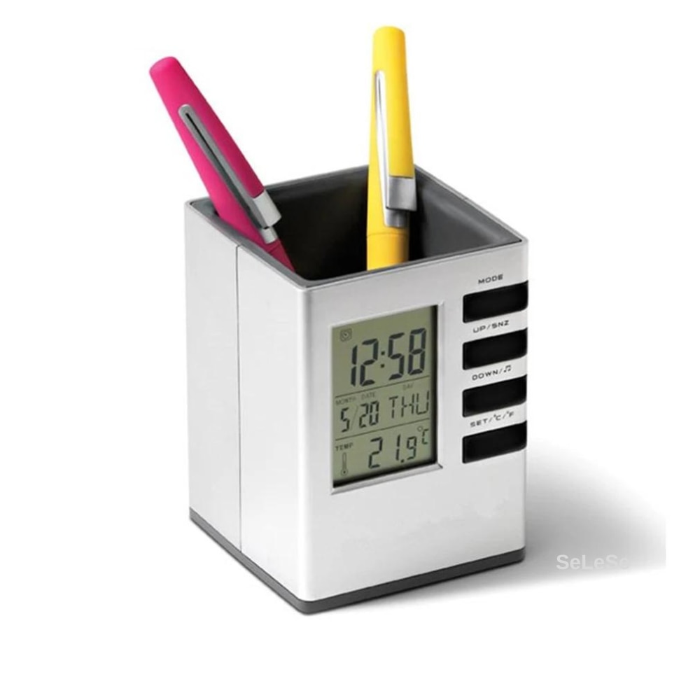 Suport pentru pixuri Digital SeLeSe Ceas cu Alarma, Calendar si ...