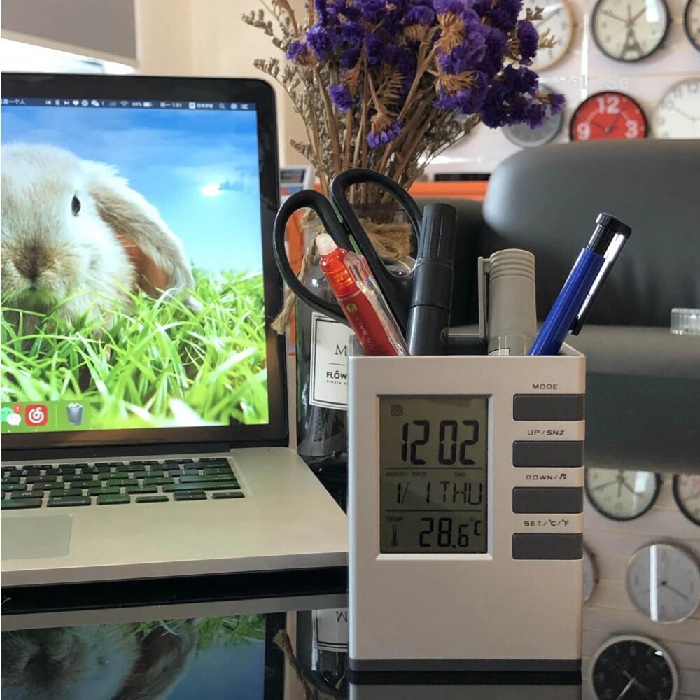 Suport pentru pixuri Digital SeLeSe Ceas cu Alarma, Calendar si ...