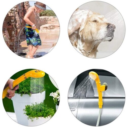 Dus portabil auto pentru camping cu pompa de apa, alimentare 12V, debit ...