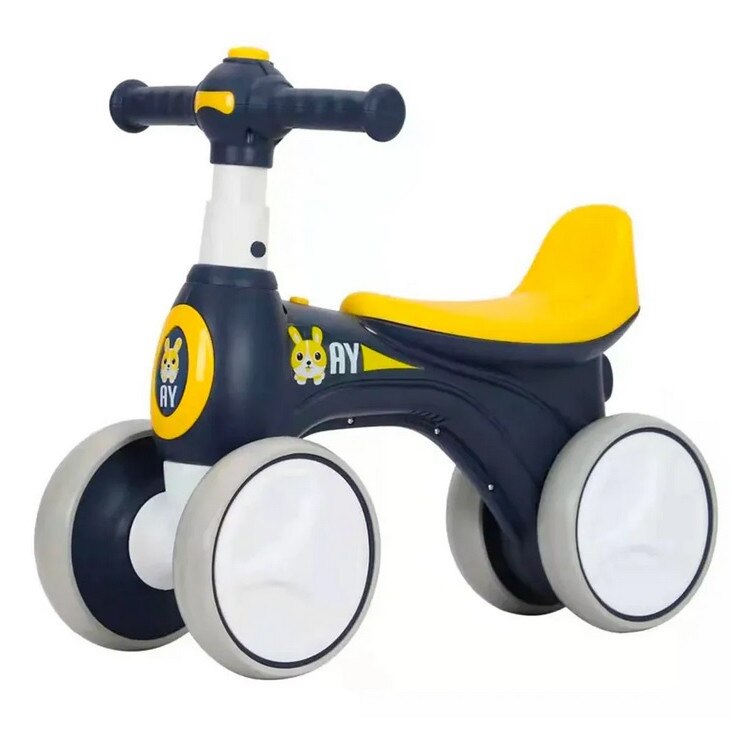 Bicicleta fara pedale cu roti silentioase Bunny, albastru - eMAG.ro