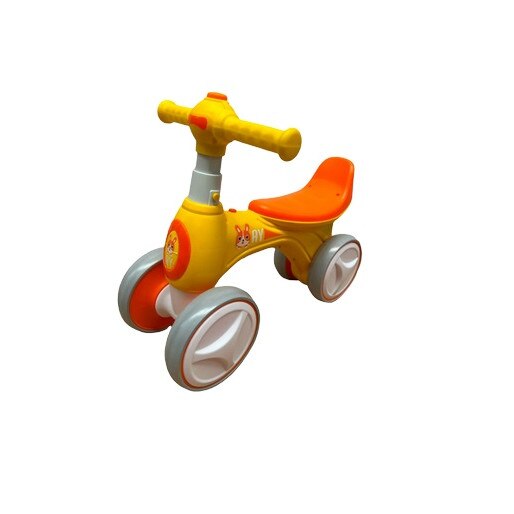 Bicicleta fara pedale cu roti silentioase Bunny, galben - eMAG.ro