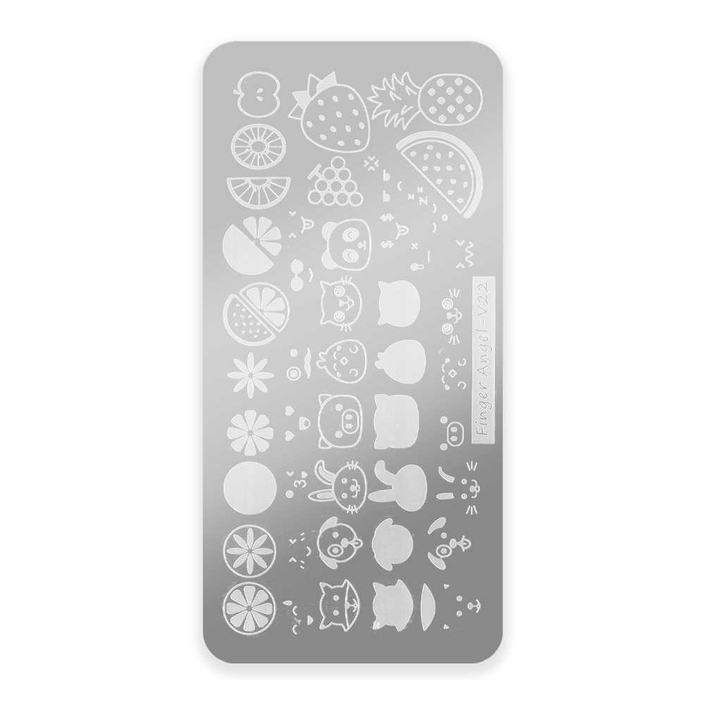 Placa stampile cu modele pentru unghii, Molly Lac, Metal, Argintiu ...