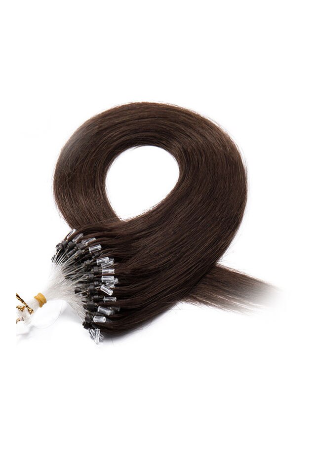 Extensii de par cu microring Saten Ciocolata 60 CM 100 suvite - eMAG.ro