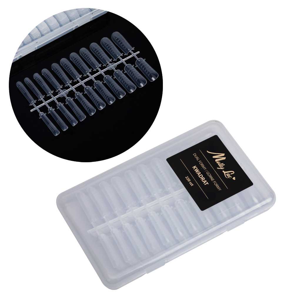 Tips unghii pentru tehnica acrilica/gel, Molly Lac, 220 bucati ...