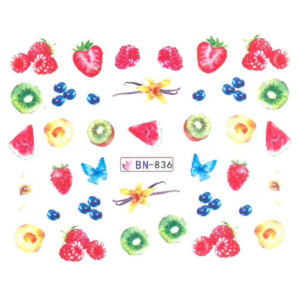 Комплект стикери за нокти BN 836, Allepaznokcie, Водна основа, Многоцветни - eMAG.bg