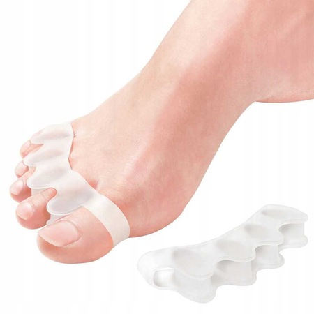 Set 2 separatoare gel degete picior, TecniWork, Alb, 35-40 - eMAG.ro