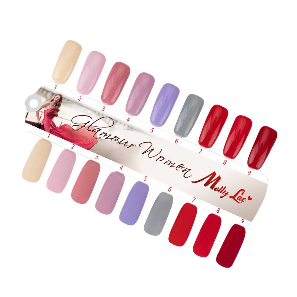 Paletar expunere culori Glamour Women, Molly Lac, Lucios/Mat, 9 culori ...