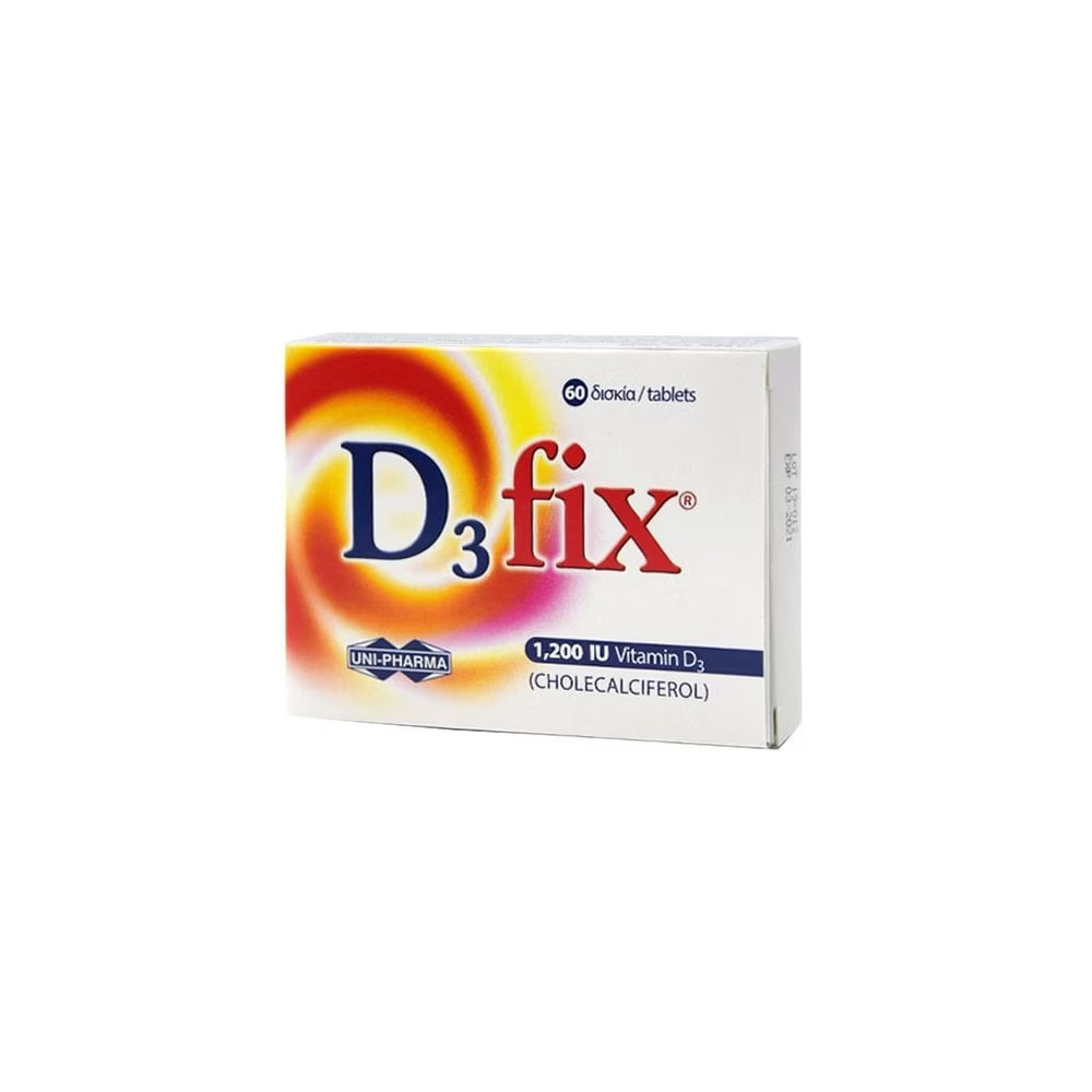 Vitamina D3 fix 1200IU, Uni Pharma, 60 comprimate - eMAG.ro