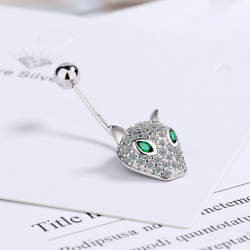 Piercing la buric, leopard, argint S925, 2,7 cm - eMAG.ro