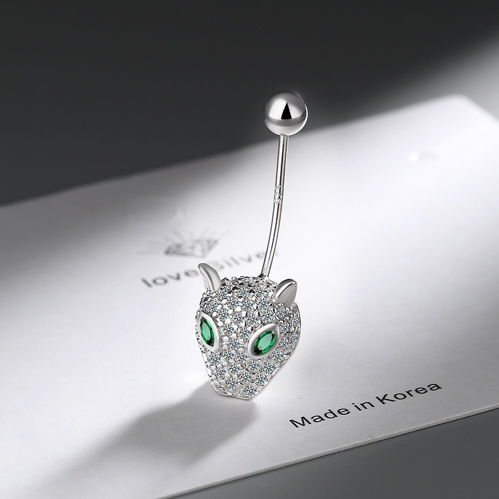 Piercing la buric, leopard, argint S925, 2,7 cm - eMAG.ro