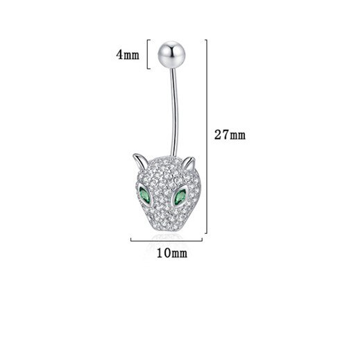 Piercing la buric, leopard, argint S925, 2,7 cm - eMAG.ro