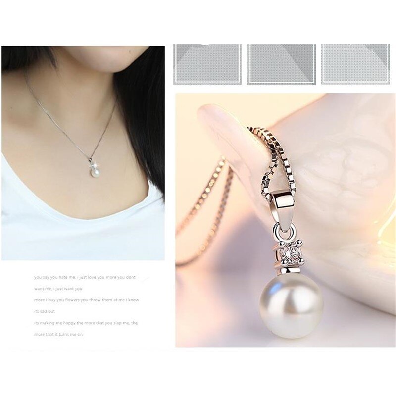 Дамски комплект бижута Перли, сребро S925, бяло, 8 мм - eMAG.bg